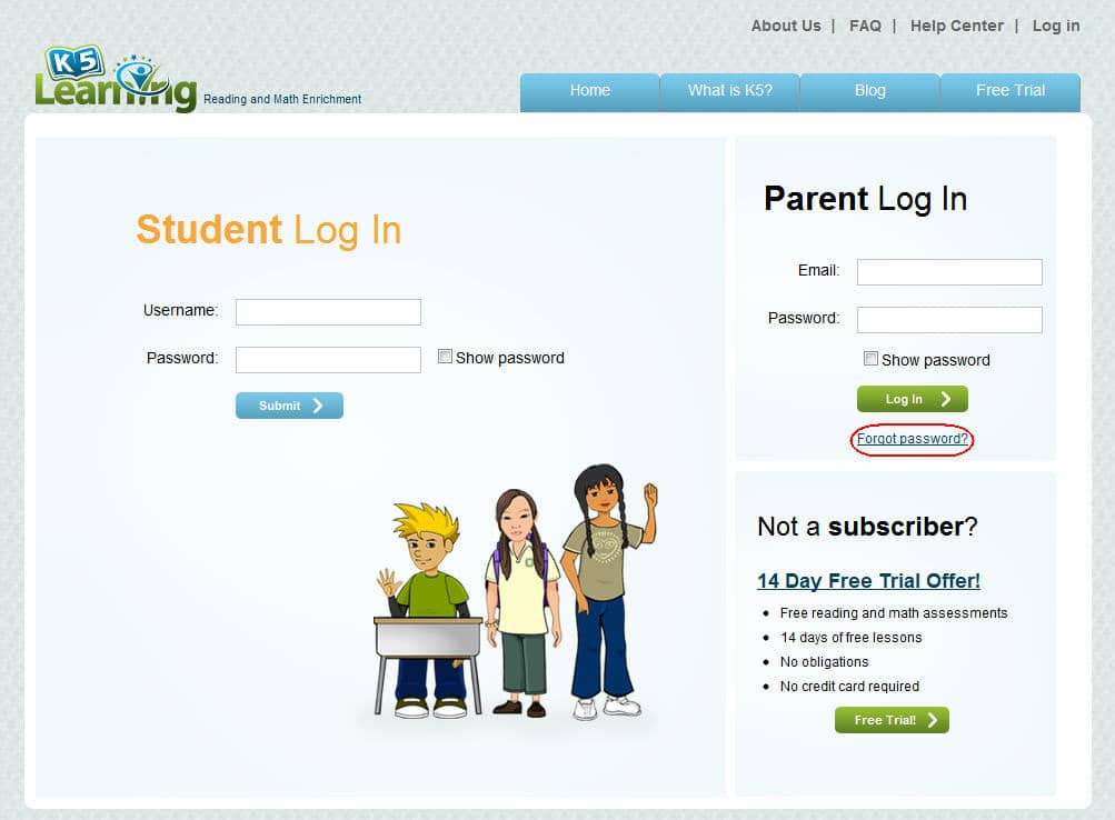 Forgot your Password for K5 Learning? | K5 Learning